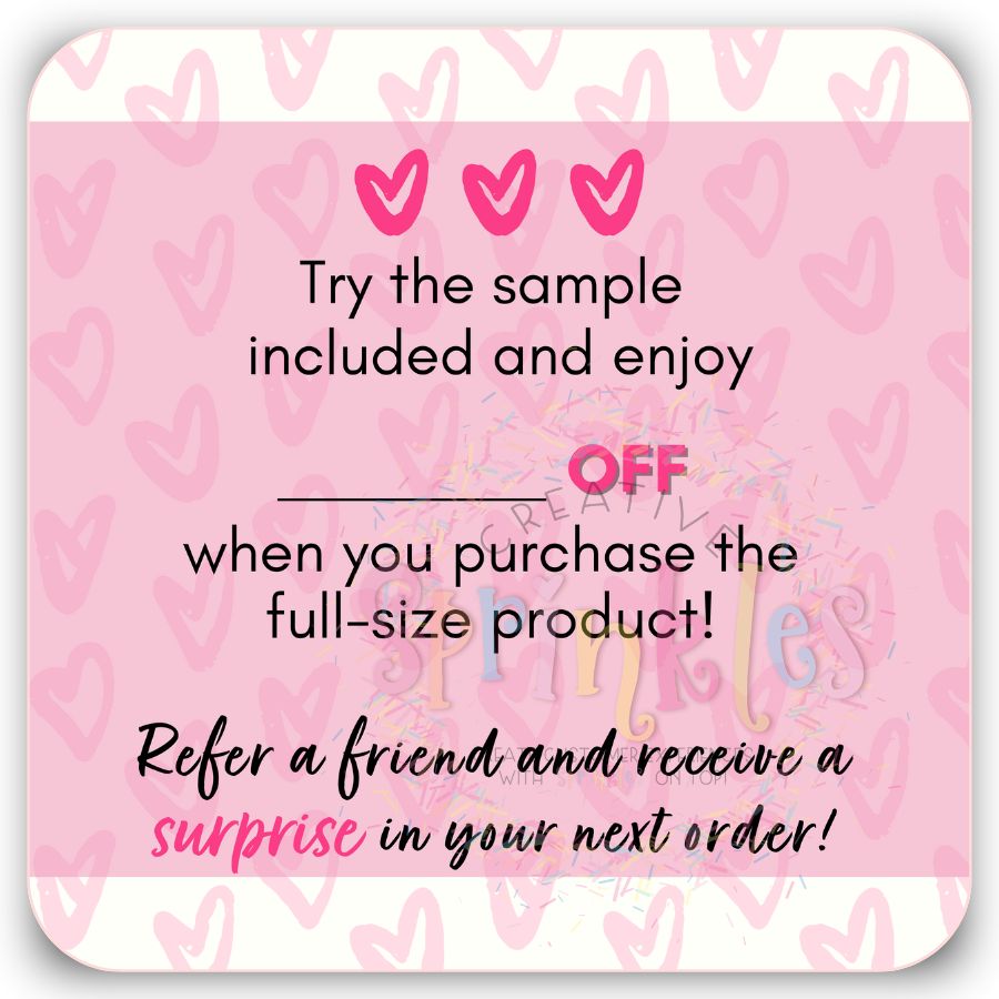 Sample Reorder Card – Creative Sprinkles