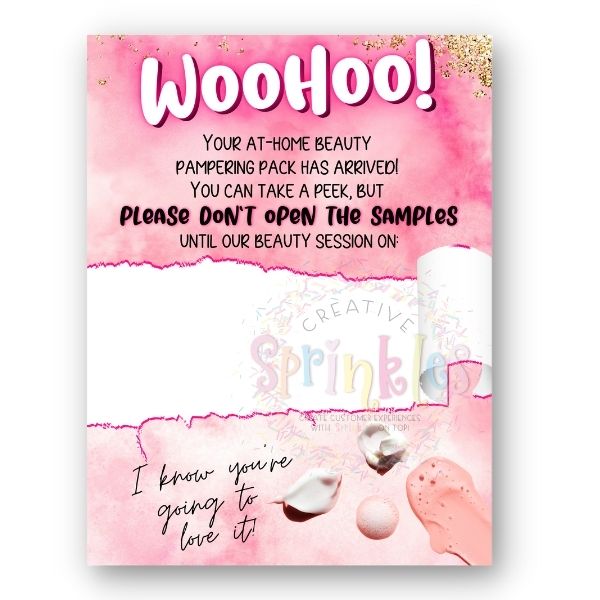 Pamper Pack Insert Card – Creative Sprinkles