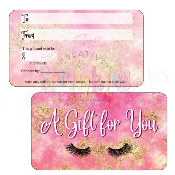 Lashes Gift Card (Blank) – Creative Sprinkles