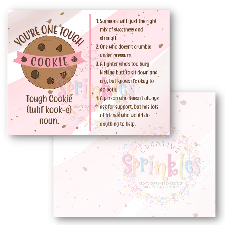 One Tough Cookie Postcard – Creative Sprinkles