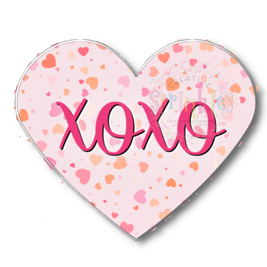 XOXO Heart Shaped Sticker Sheet – Creative Sprinkles