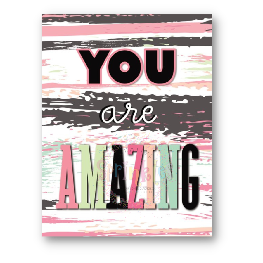 You Are Amazing Postcard – Creative Sprinkles